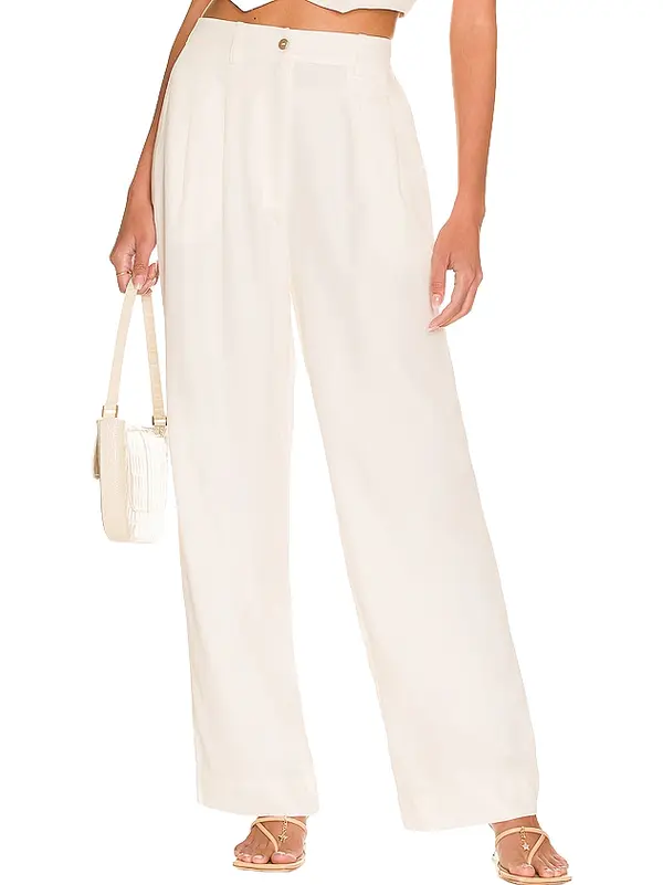 Donni. Pleated Trouser - Creme
