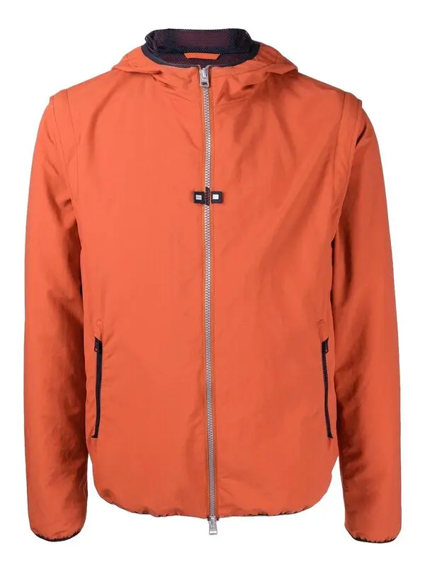 Herno Two-pocket Zip-up Hooded Jacket - Red