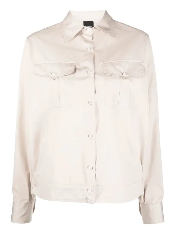 Aspesi Chest Flap Pocket Shirt - Neutrals