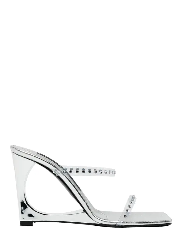 Les Petits Joueurs Lucas 110mm Crystal-embellished Sandals - Silver