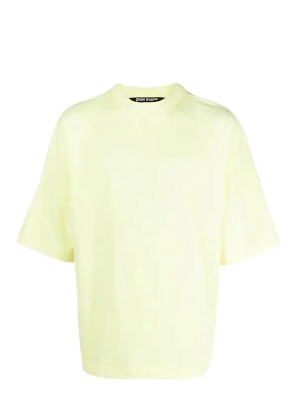 Palm Angels Logo-print Cotton T-shirt - Yellow