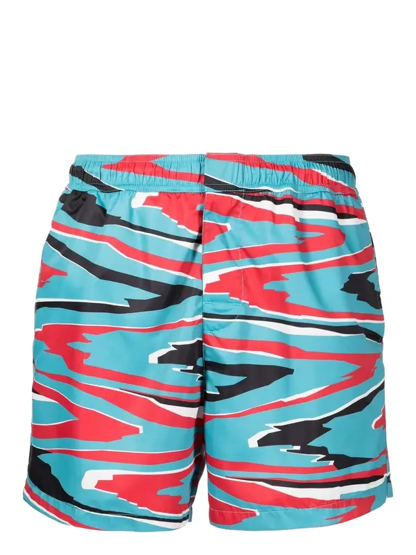Missoni Wave-print Swim Shorts - Blue