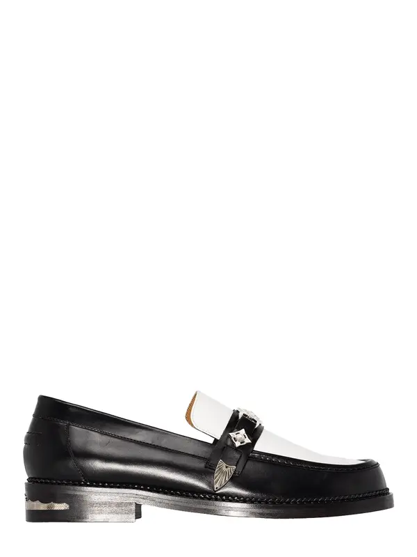 TOGA VIRILIS Two-tone Buckled Loafers - Black