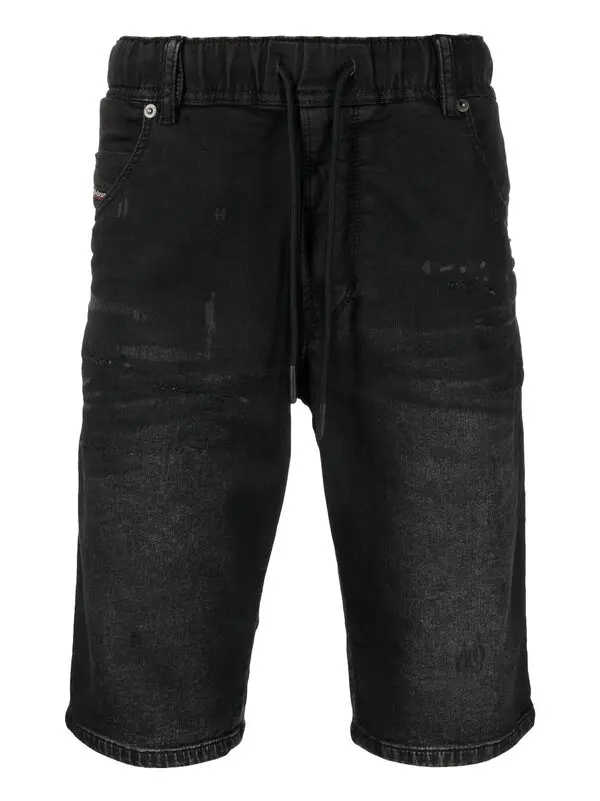 DIESEL® Distressed Denim Shorts - Black