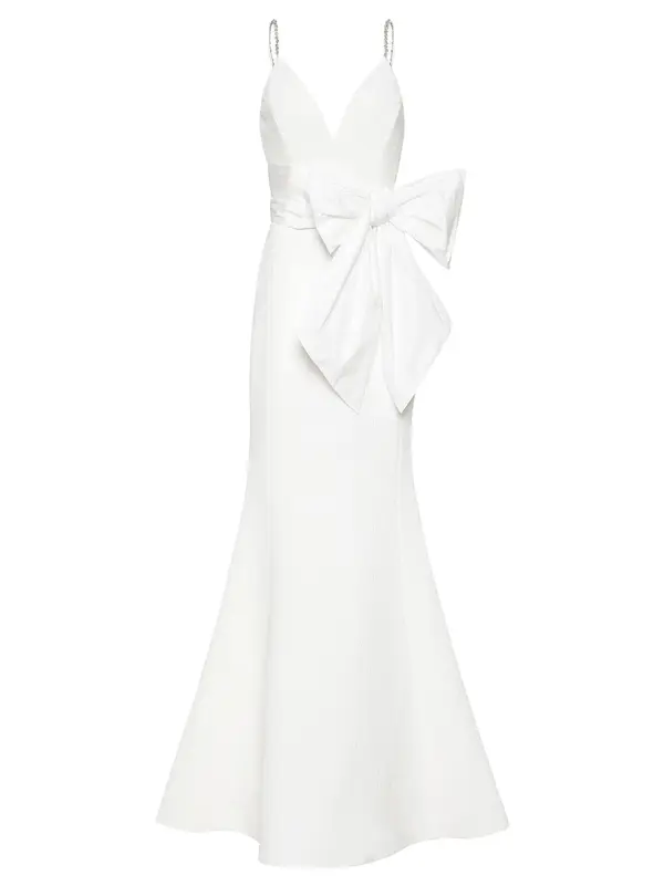 Rebecca Vallance Genevieve Bow-embellished Gown - White