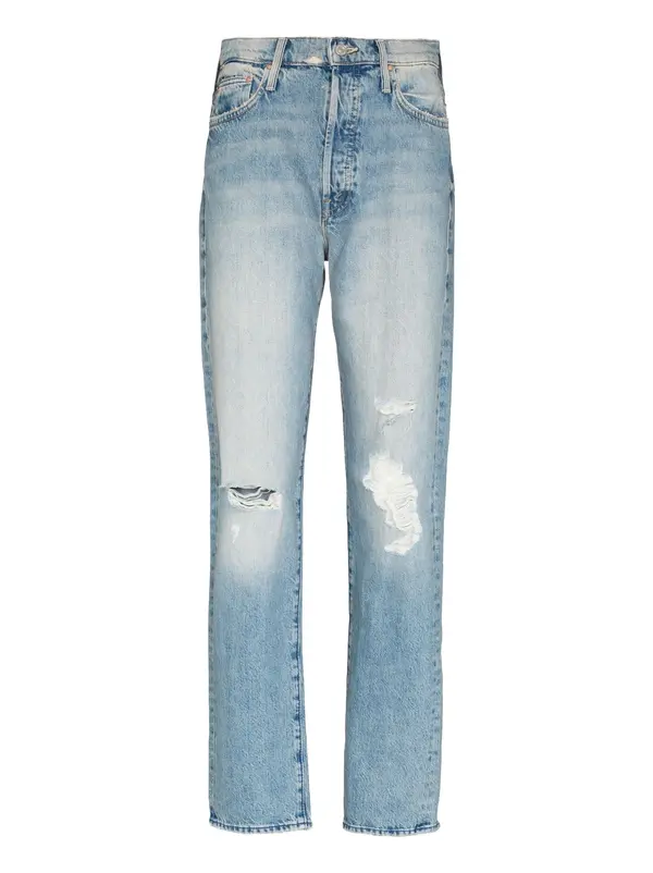 MOTHER The Huffy Skimp Straight-leg Jeans - Blue