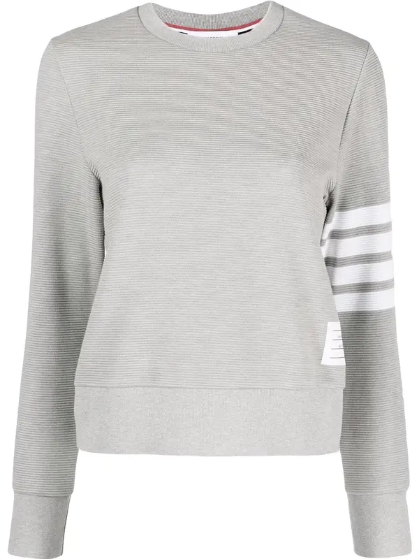 Thom Browne 4-bar Ribbed Sweatshirt - Grey