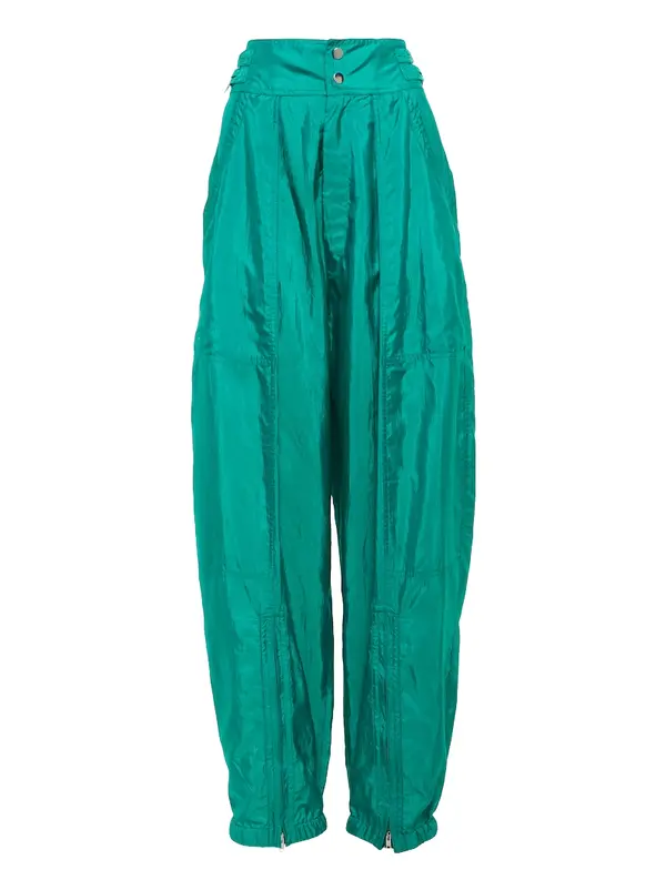 Isabel Marant Olga High-rise Tapered Pants - Green