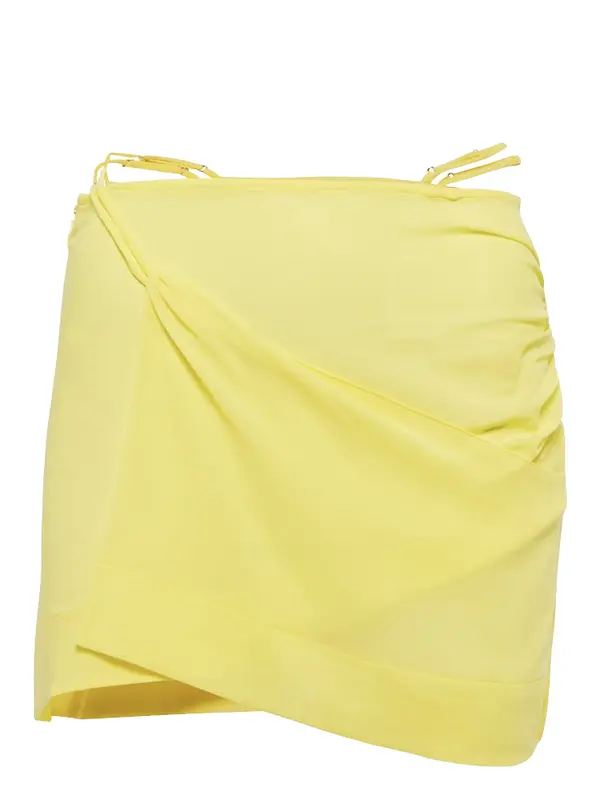 NENSI DOJAKA Asymmetric Wrap Miniskirt - Yellow