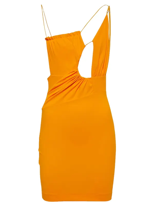 NENSI DOJAKA Cutout Ruched Minidress - Orange