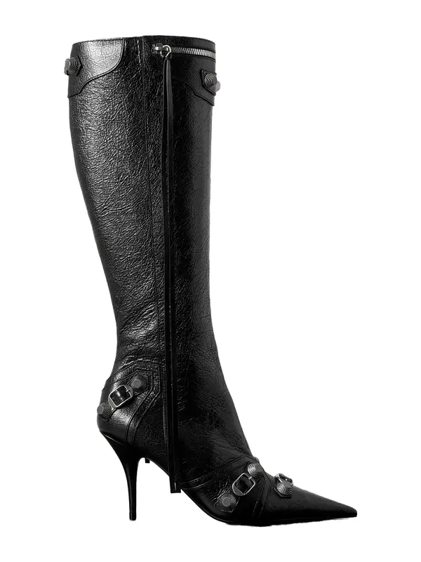 Balenciaga Cagole Knee Boots - Black