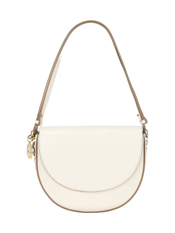 Stella McCartney Medium Frayme Flap Shoulder Bag - Pure White