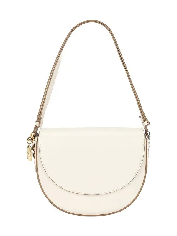 Stella McCartney Medium Frayme Flap Shoulder Bag - Pure White