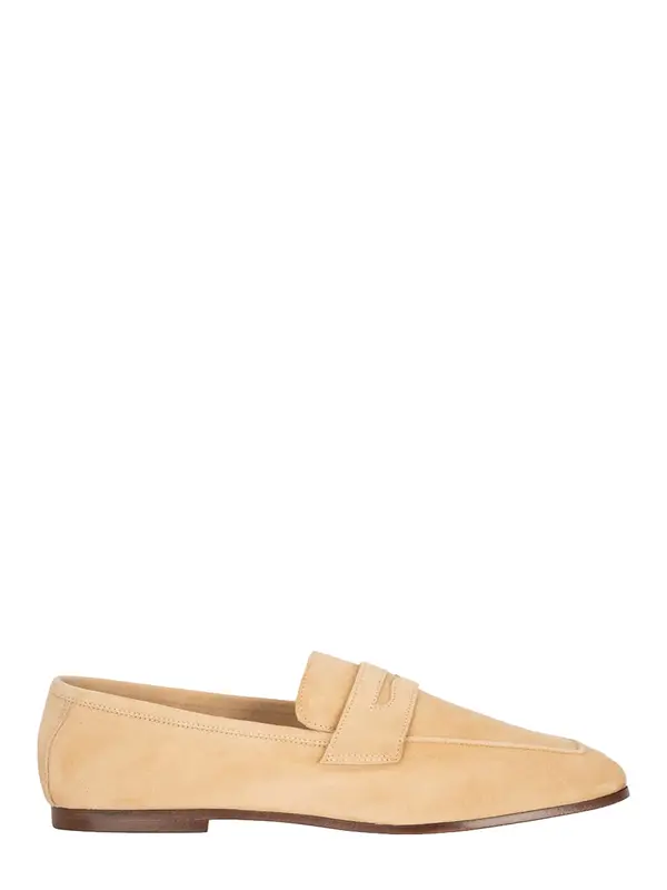 SOPHIQUE Essenziale Classic Suede Penny Loafers - Sand