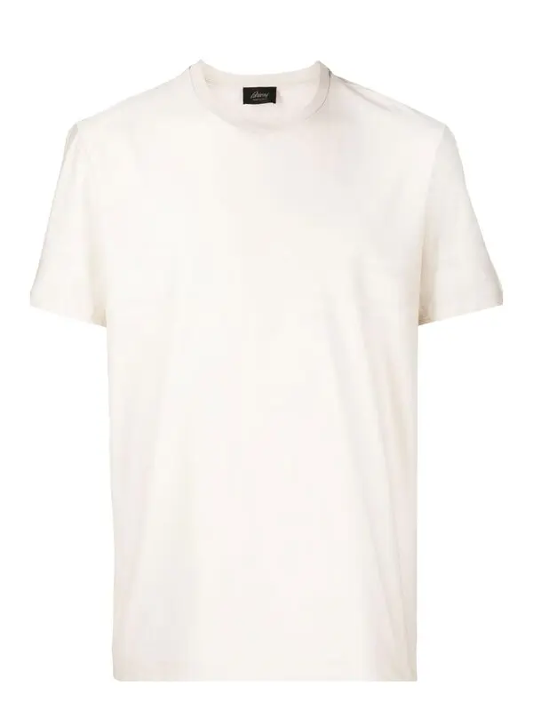 Brioni Striped Short-sleeve T-shirt - Neutrals