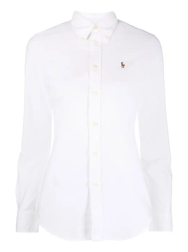 Polo Ralph Lauren Logo-embroidered Oxford Shirt - White
