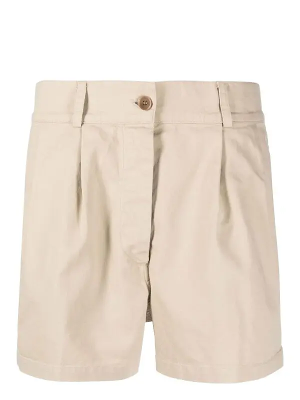 Aspesi High-waisted Wide-leg Shorts - Neutrals