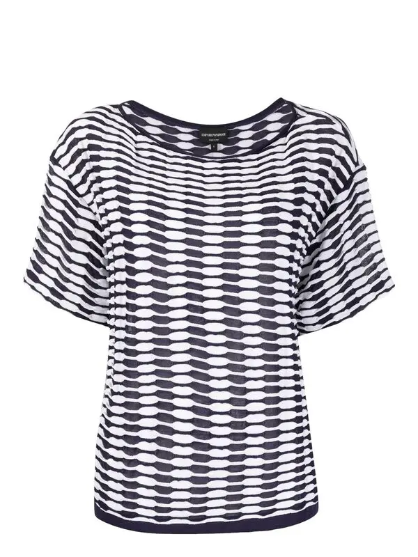Emporio Armani Textured Knit T-shirt - White