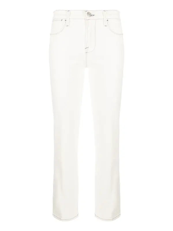 FRAME Mid-rise Slim Fit Jeans - White
