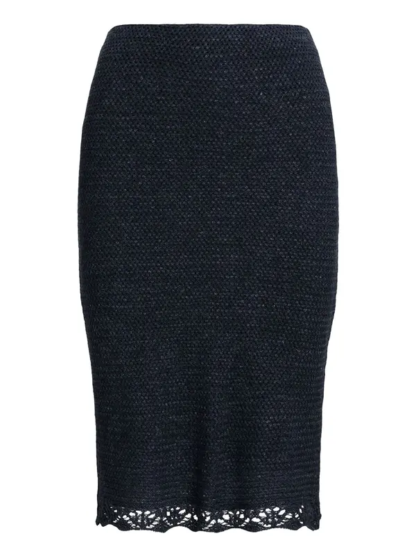 Ralph Lauren Ruffle-trim Pencil Skirt - Blue