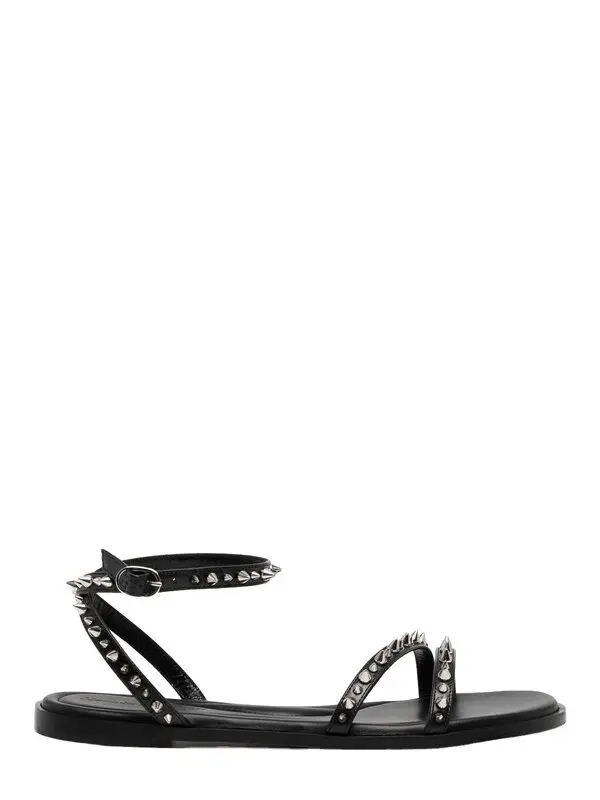 Alexander McQueen Spike-studded Leather Sandals - Black