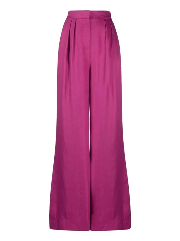 Alberta Ferretti High-waist Wide-leg Trousers - Purple