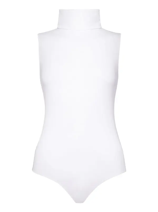 Wolford Sleeveless Turtleneck Bodysuit - White