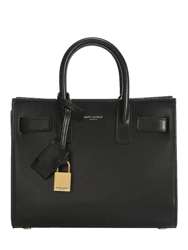 Saint Laurent Sac De Jour Leather Satchel - Nero