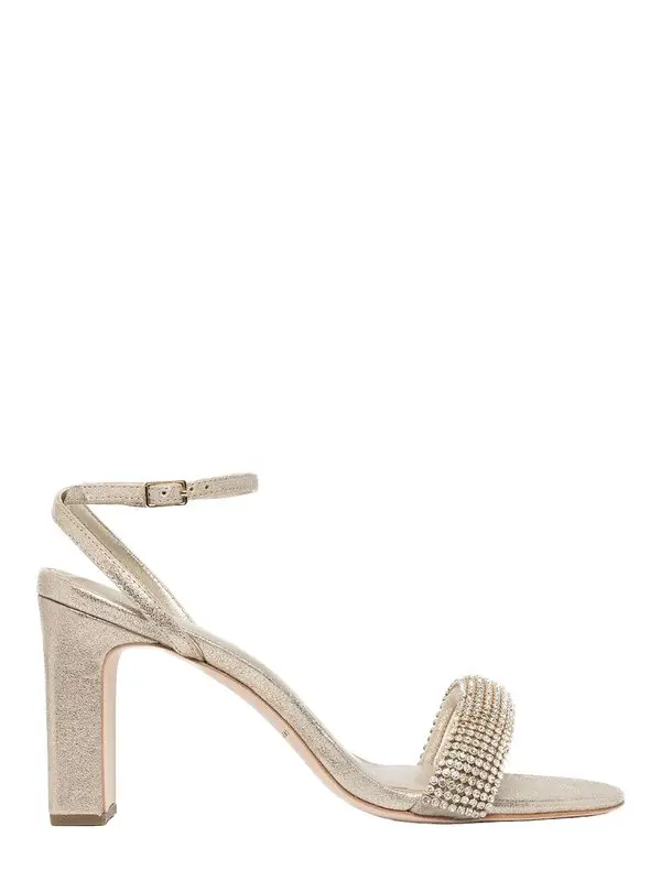 LOEFFLER RANDALL Shay 80mm Rhinestone-embellished Sandals - Gold