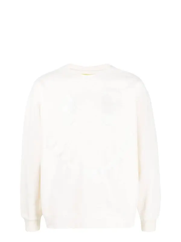 MARKET Embroidered-smiley Pullover Sweatshirt - Neutrals