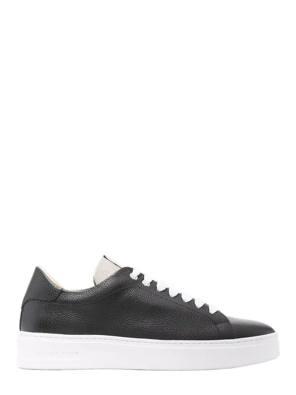 Philipp Plein Leather Lace-up Sneakers - Black
