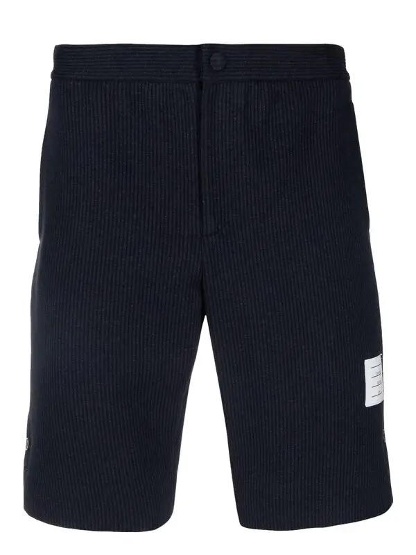 Thom Browne Seersucker Tech Shorts - Blue