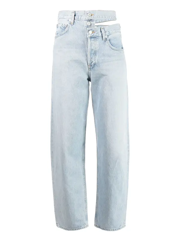 AGOLDE High-waisted Straight-leg Jeans - Blue