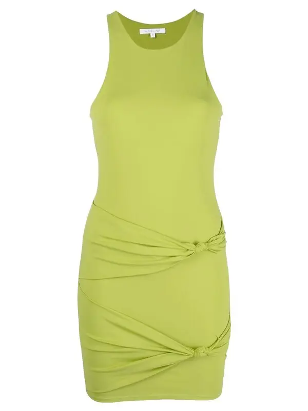 Patrizia Pepe Knot-detailed Racerback Dress - Green