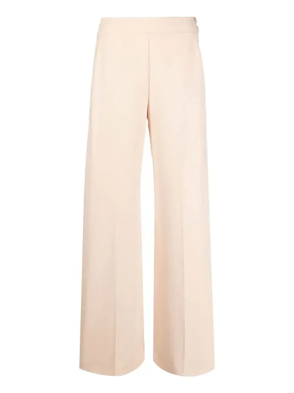 Patrizia Pepe Slit-detail High-waisted Trousers - Neutrals