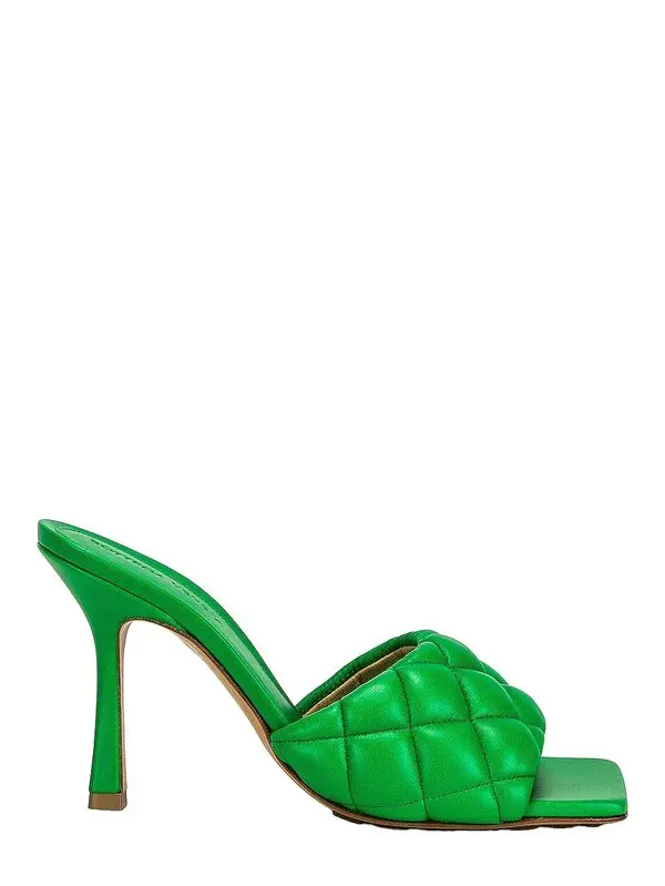 Bottega Veneta Padded Stretch Mule Sandals - Parakeet