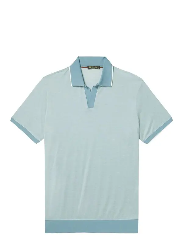 Loro Piana Cotton Polo Shirt - Blue