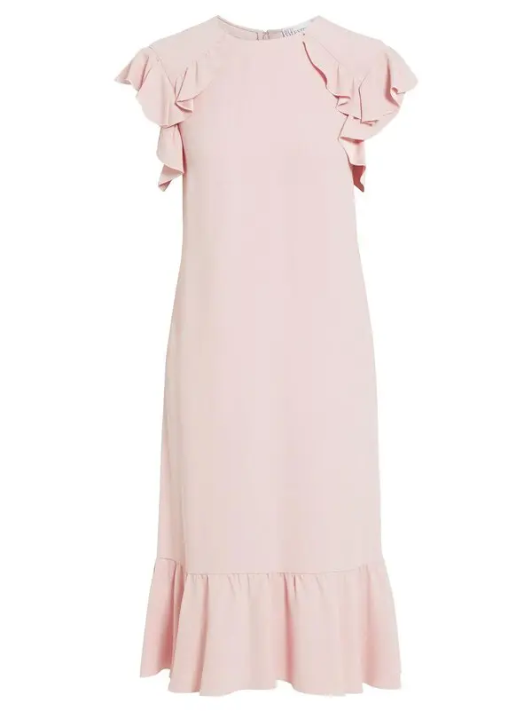Red Valentino Ruffled Crepe Dress - Pastel Pink