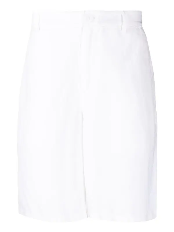 Armani Exchange Linen Bermuda Shorts - White