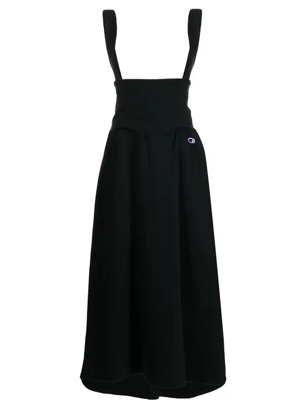 Anrealage X Champion Cotton Midi Dress - Black
