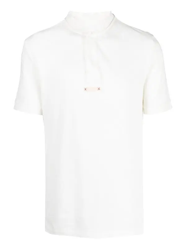 MAISON MARGIELA Collarless Polo Shirt - White