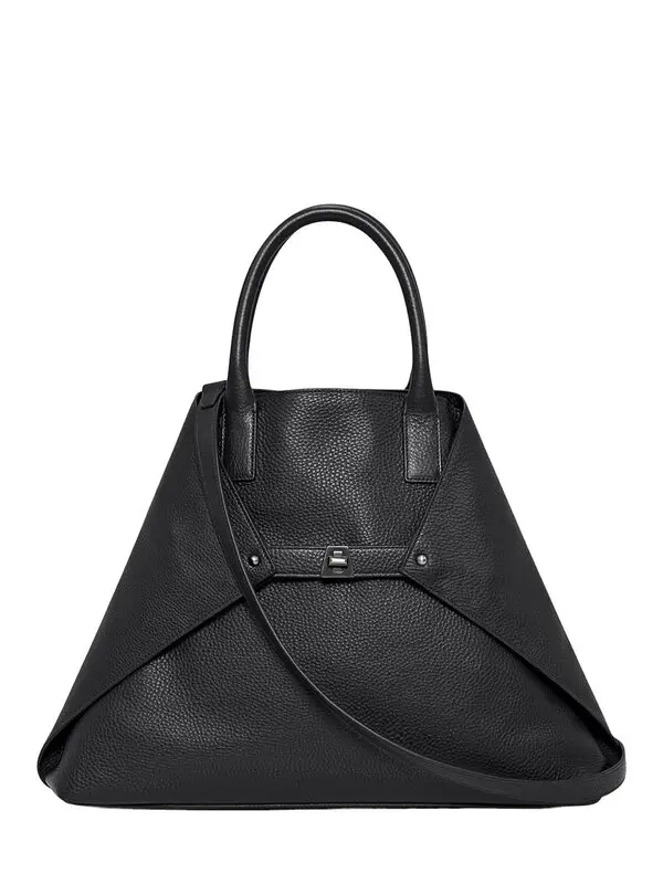 Akris Ai Cervo Medium Shopper Tote Bag - Black