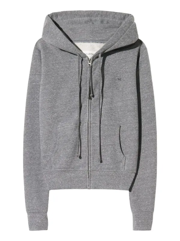 NILI LOTAN Callie Zip Up Hoodie - Heather Grey