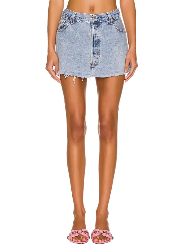 EB DENIM Vintage Mini Skirt - Light