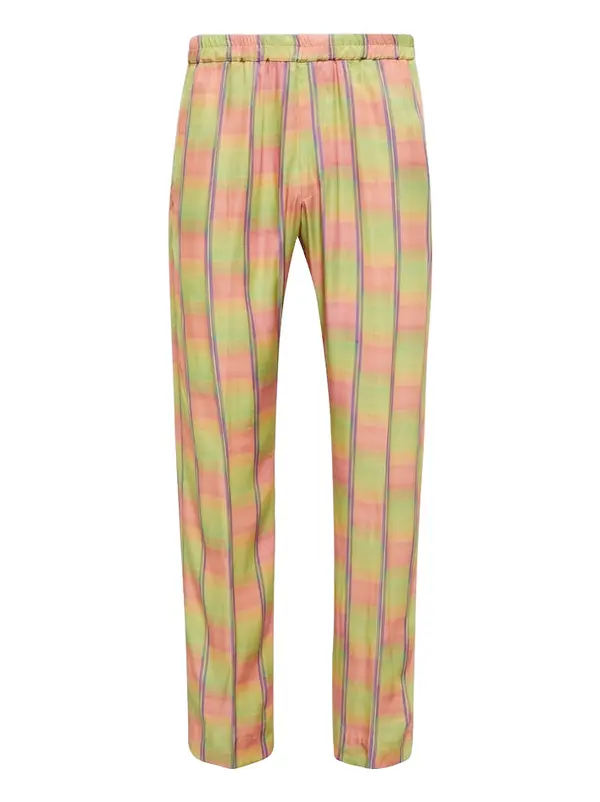Dries Van Noten Checked Straight Pants - Multicoloured