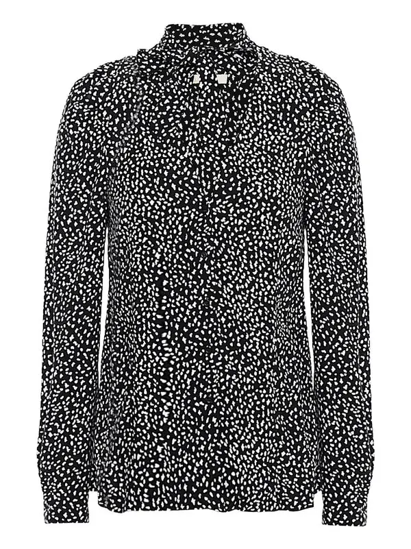 Maje Tieneck Printed Cupro-blend Blouse - Black