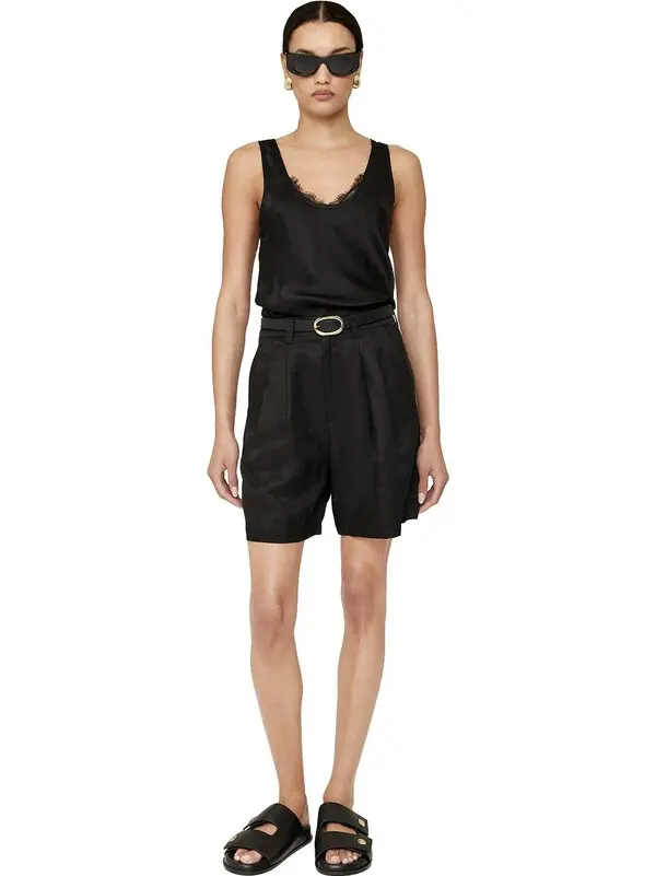 ANINE BING Carrie Short - Black Linen Blend