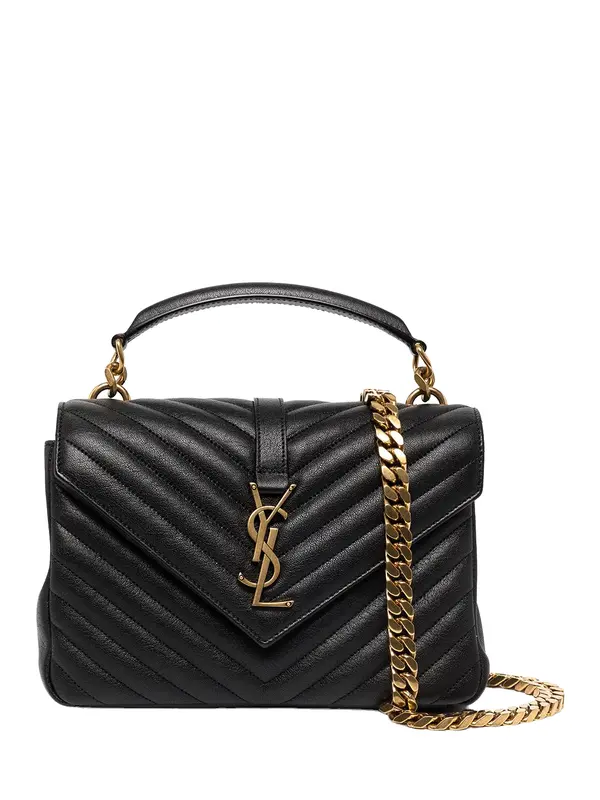 Saint Laurent Collège Shoulder Bag - Black