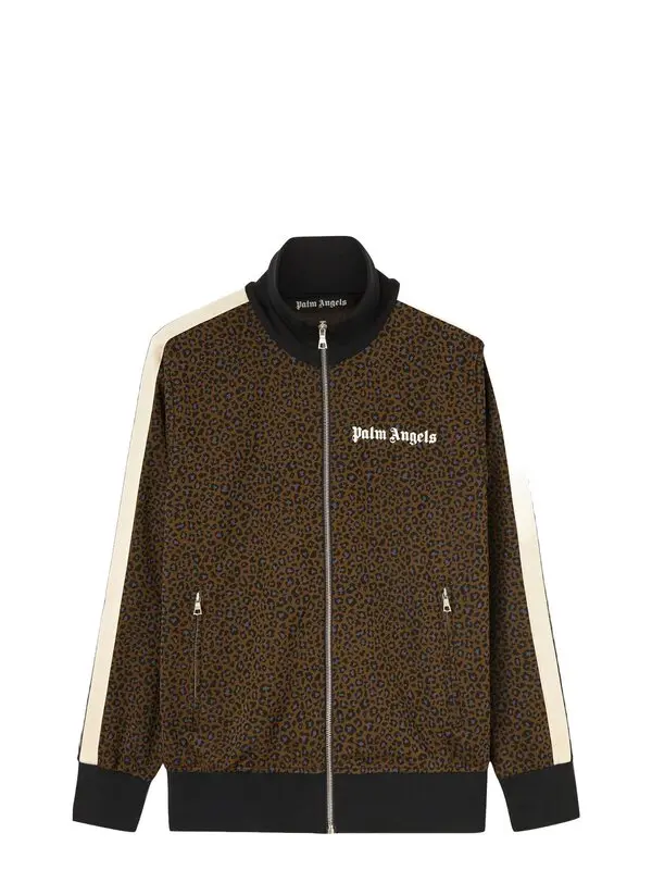 Palm Angels Leopard-print Track Jacket - Black