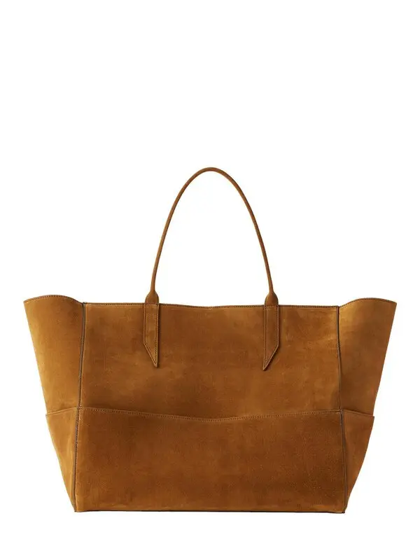 METIER Incognito Cabas Large Suede Tote - Brown